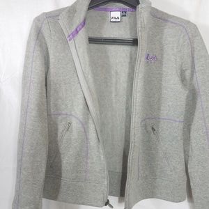 Fila | Tops | Fila Sport Grey Zip Front Jacket Size Medium | Poshmark